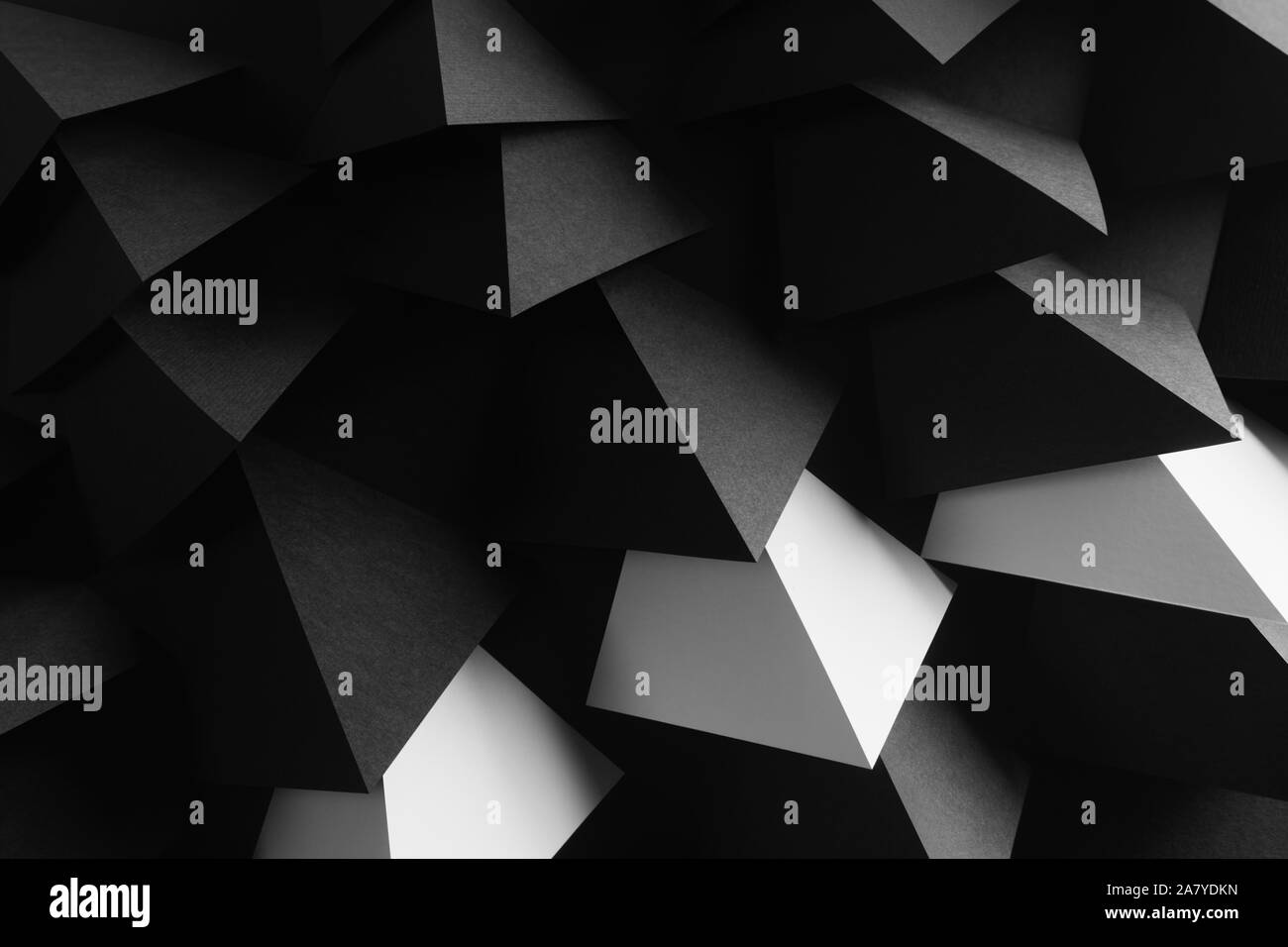 Back and white sharp elements, abstract background Stock Photo - Alamy