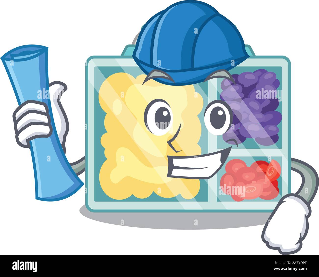 lunch box isolated with the mascot architect Stock Vector Image & Art ...