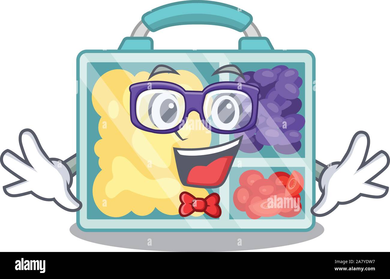 lunch box isolated with the mascot geek Stock Vector Image & Art - Alamy