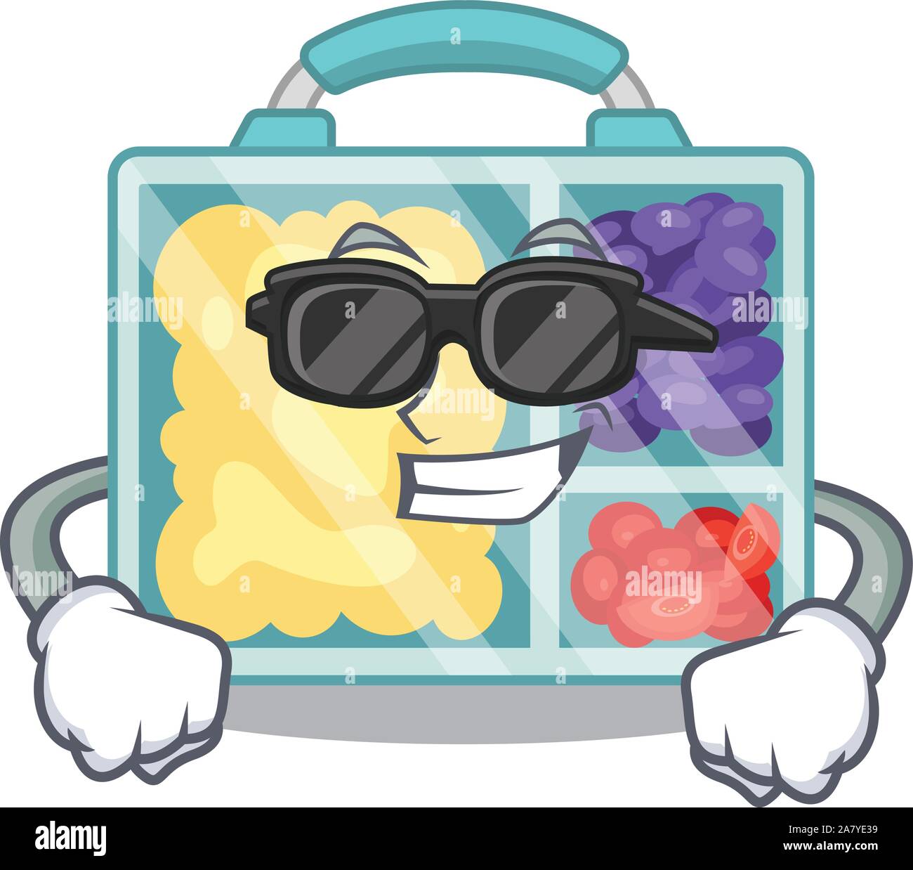 lunch box isolated with the mascot super cool Stock Vector Image & Art ...