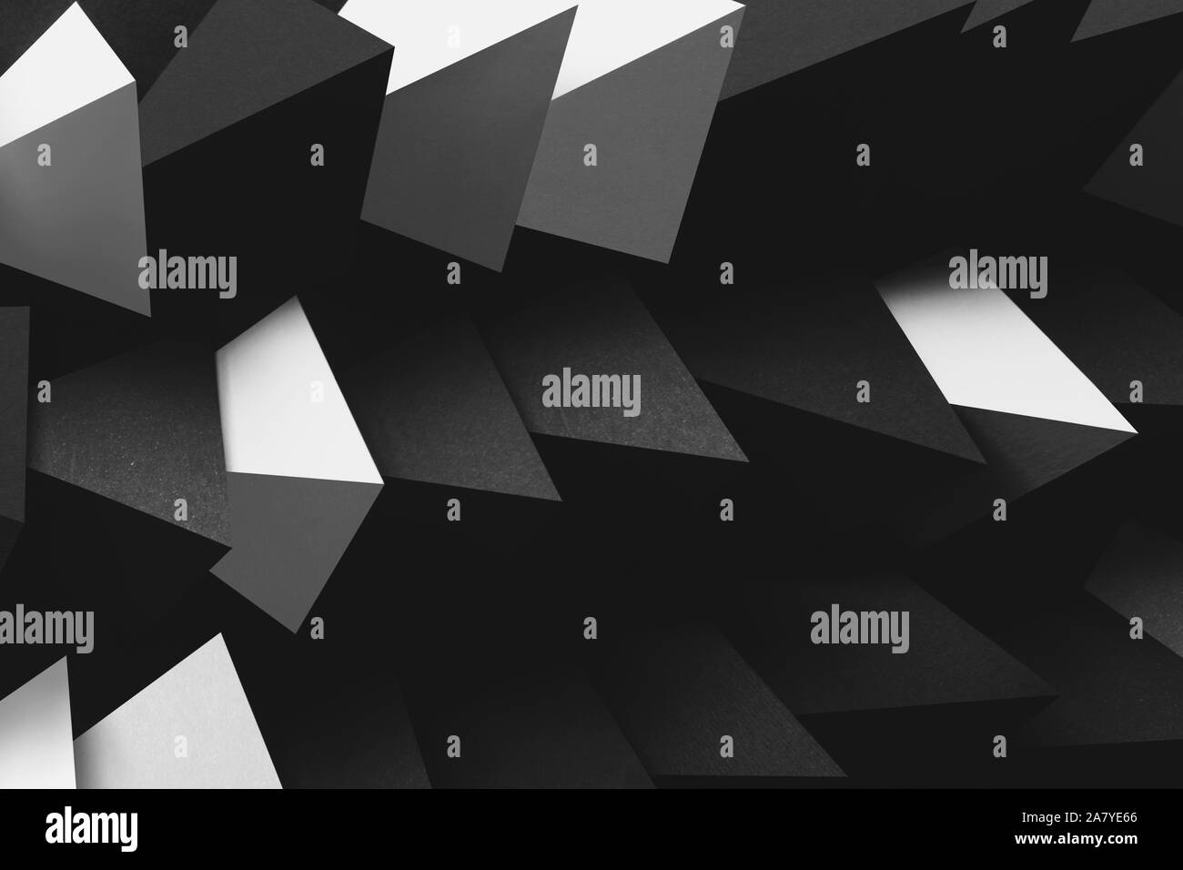 Back and white sharp elements, abstract background Stock Photo - Alamy