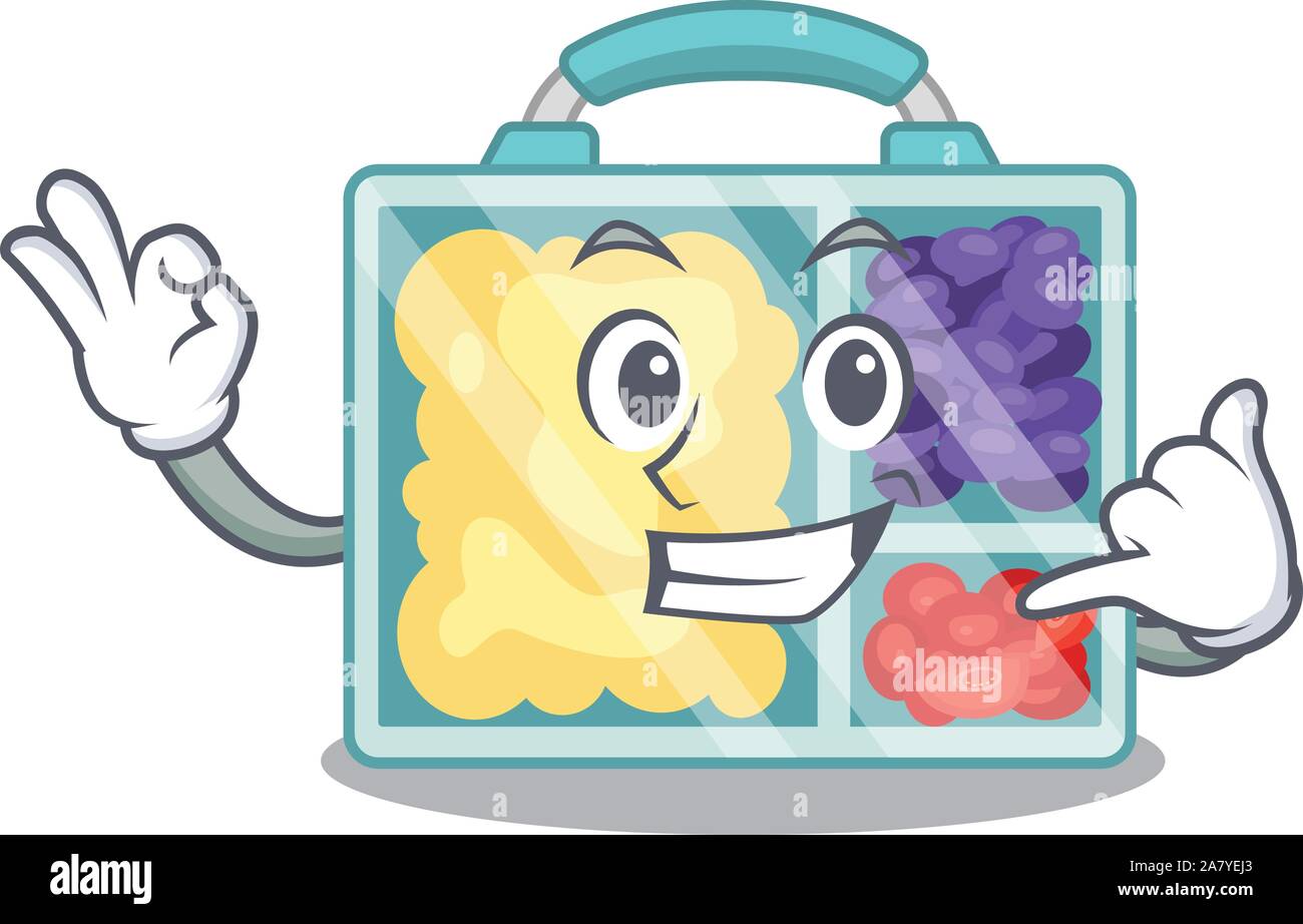 happy lunch box above character table call me Stock Vector Image & Art ...