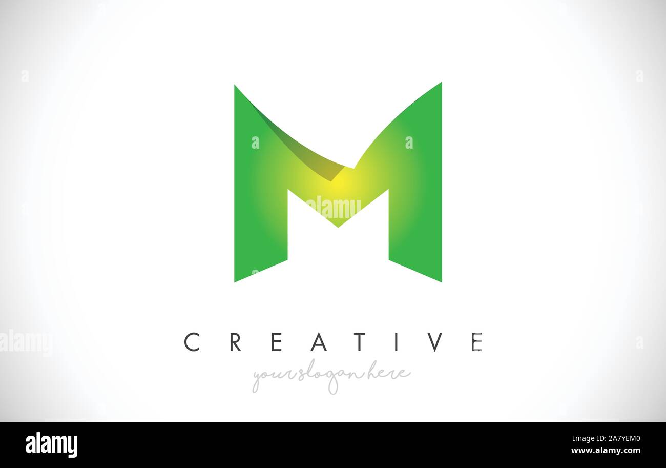 M Letter Design Icon With Paper Cut Design Creative Vector Logo ...