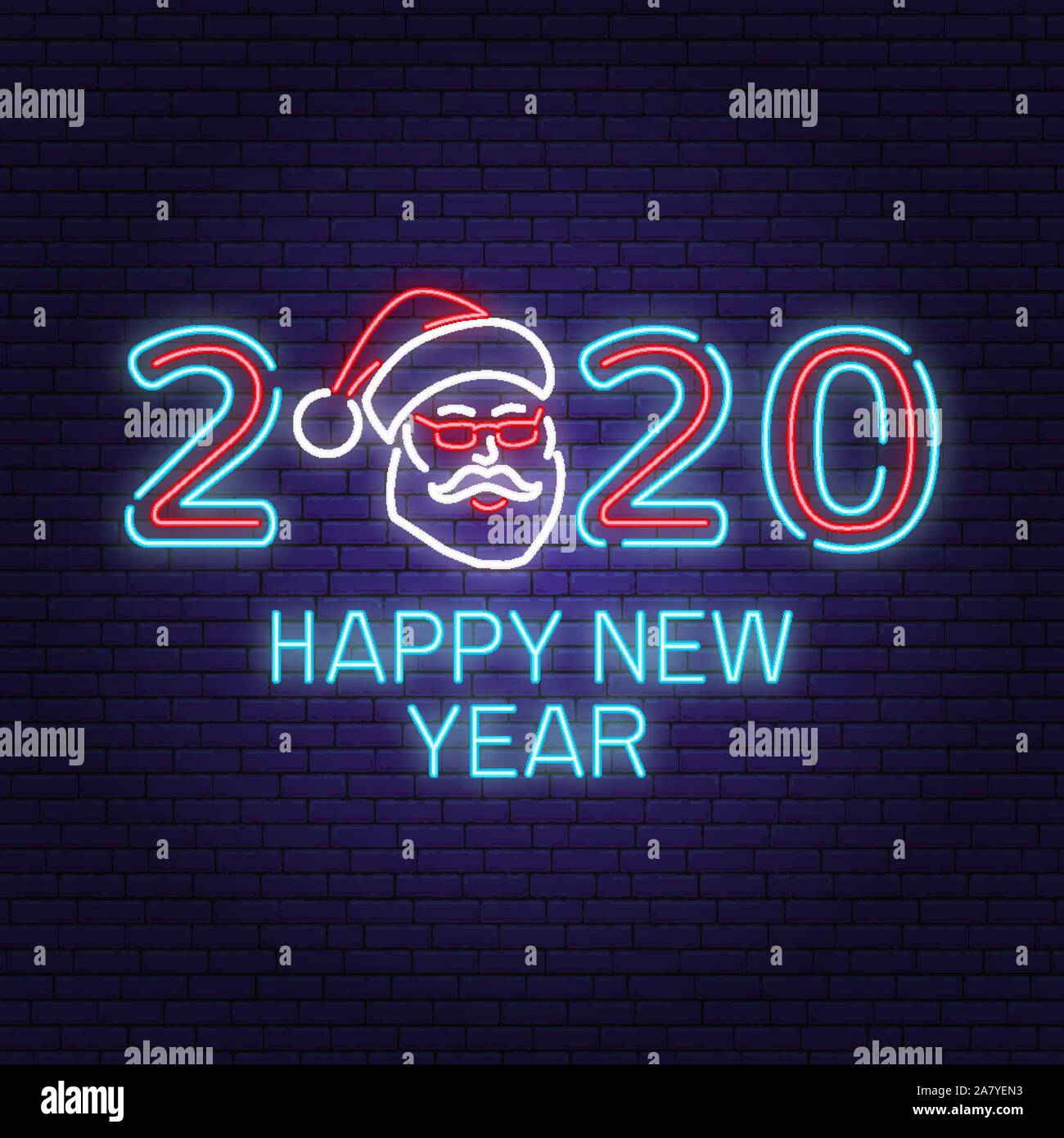 2020 neon Stock Vector Images - Alamy