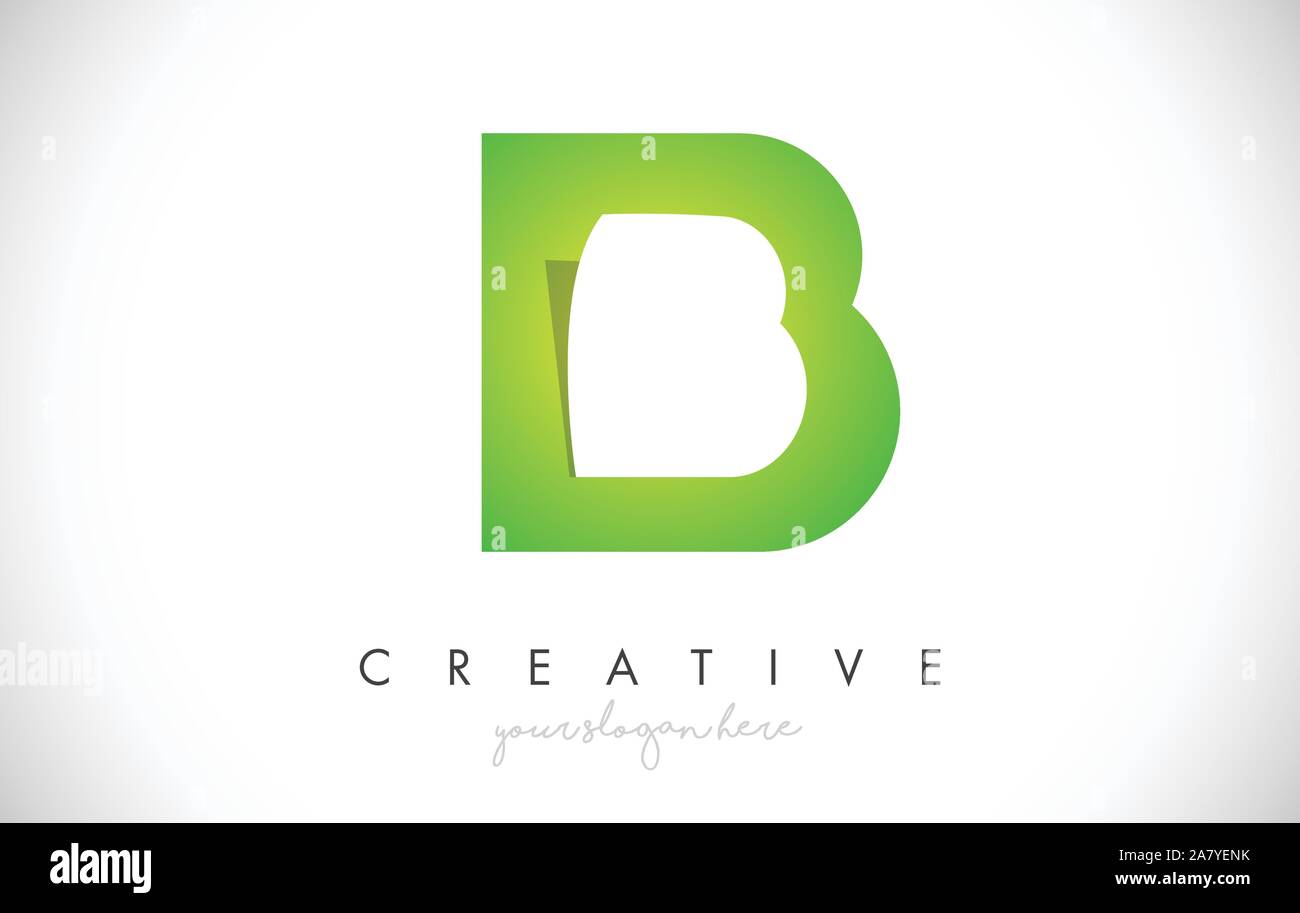 B Letter Design Icon With Paper Cut Design Creative Vector Logo ...