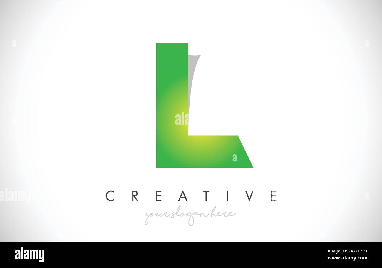 L Letter Design Icon With Paper Cut Design Creative Vector Logo ...