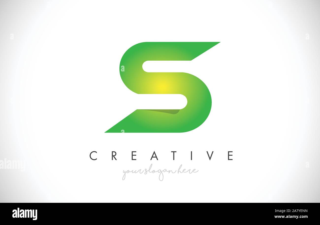 S Letter Design Icon With Paper Cut Design Creative Vector Logo ...
