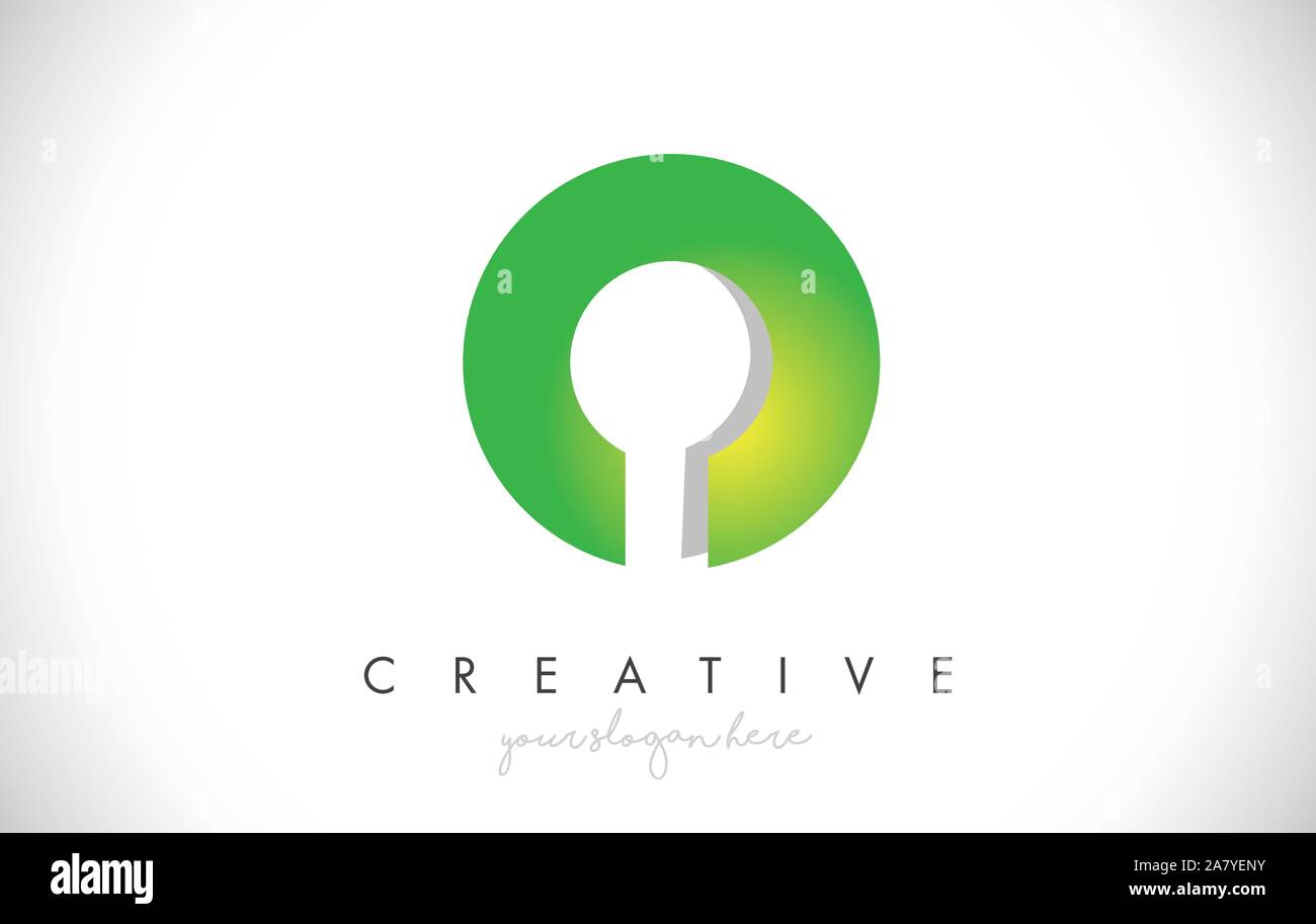 O Letter Design Icon With Paper Cut Design Creative Vector Logo ...