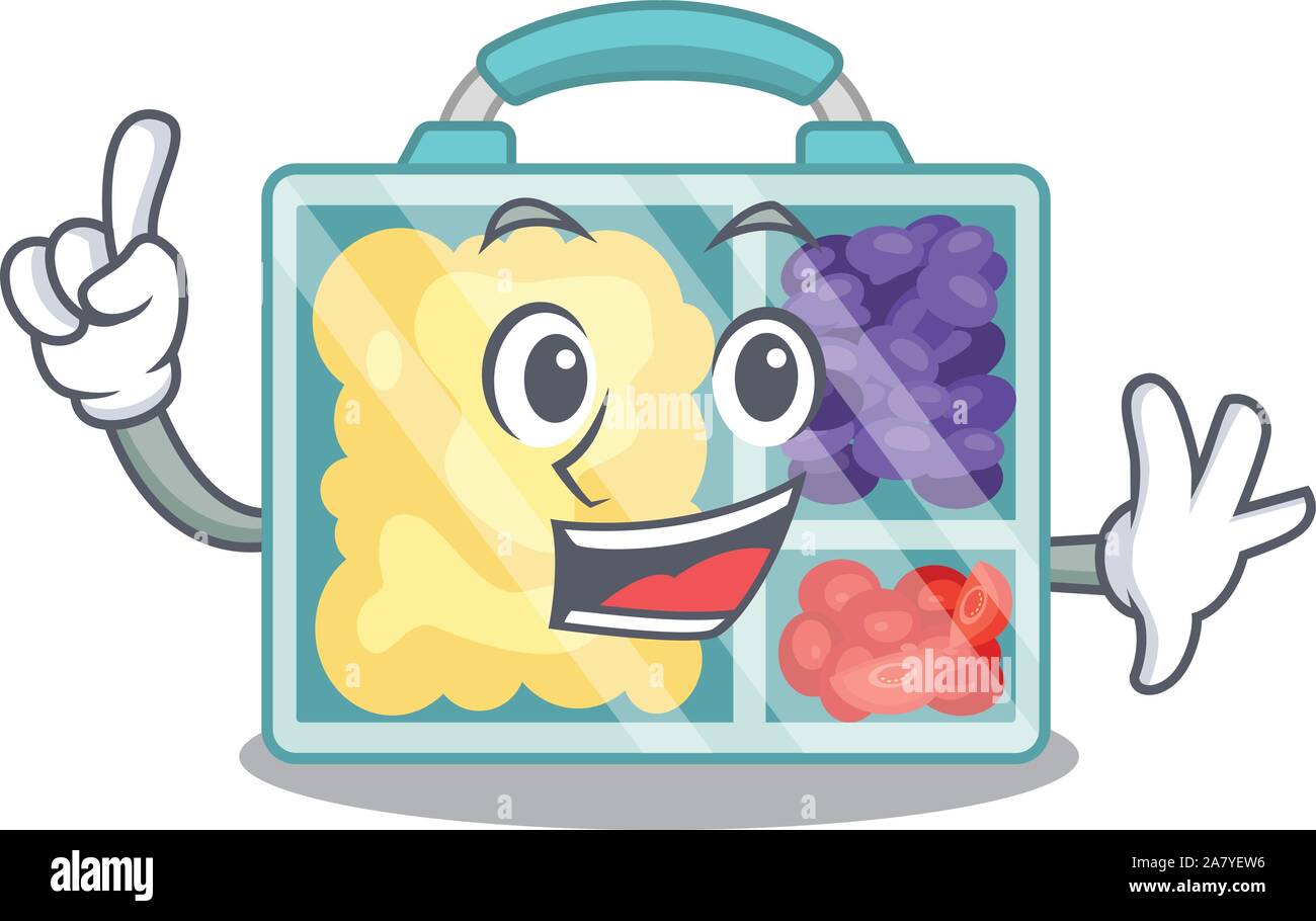finger happy lunch box above character table Stock Vector Image & Art ...