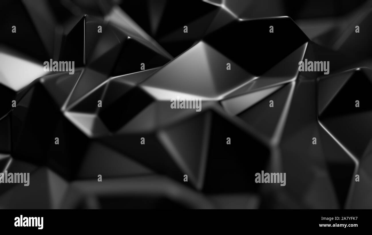 Stylish black crystal background. 3d rendering 3d illustration Stock ...