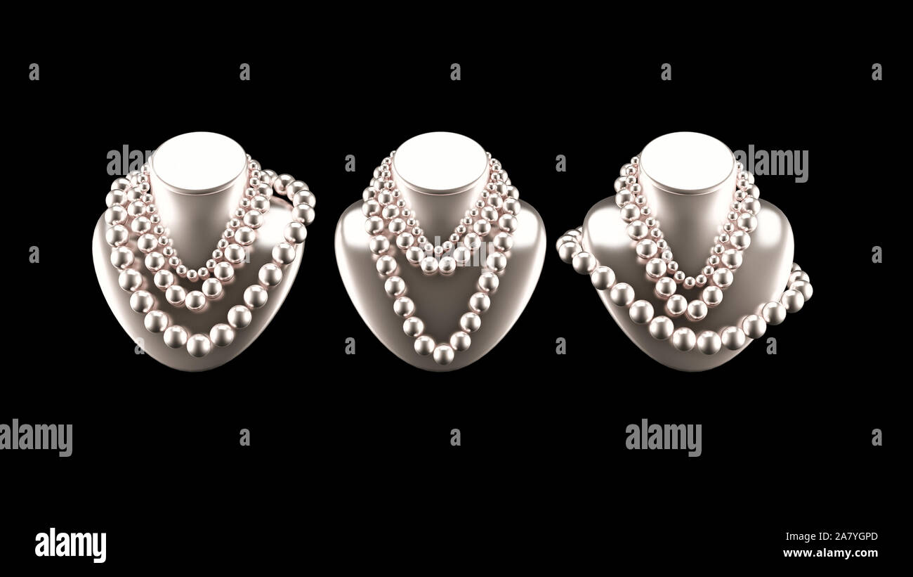 Fashionable beads on the mannequin. 3d rendering 3d illustration Stock ...