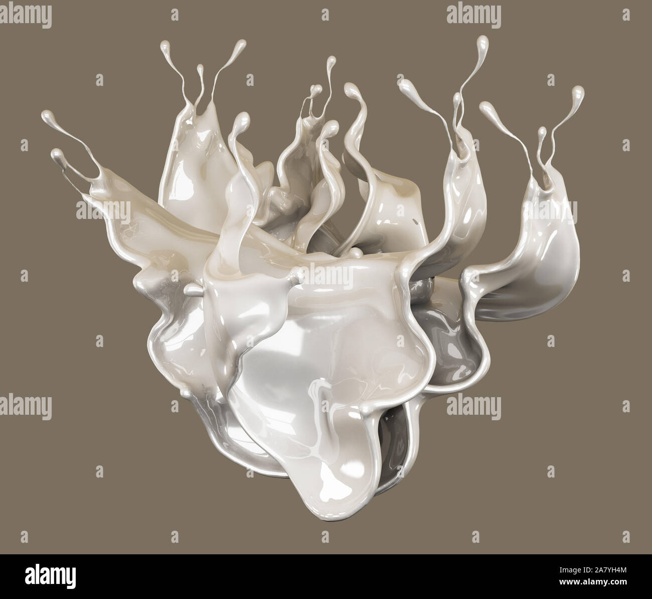 A splash of milk. 3d rendering, 3d illustration Stock Photo - Alamy