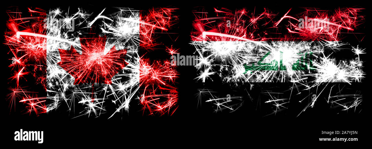 Canada, Canadian vs Iraq, Iraqi New Year celebration sparkling ...