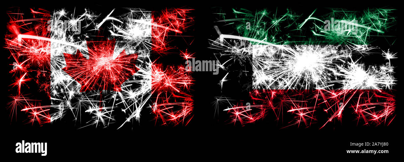 Canada, Canadian vs Kuwait, Kuwaiti New Year celebration sparkling ...