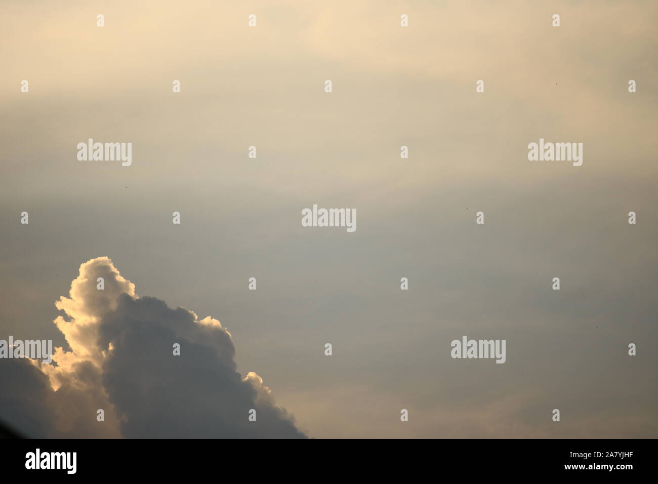 Evening sky There are clouds below Stock Photo - Alamy