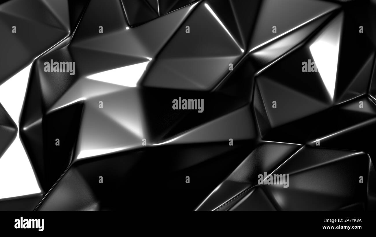 Stylish black crystal background. 3d rendering 3d illustration Stock ...