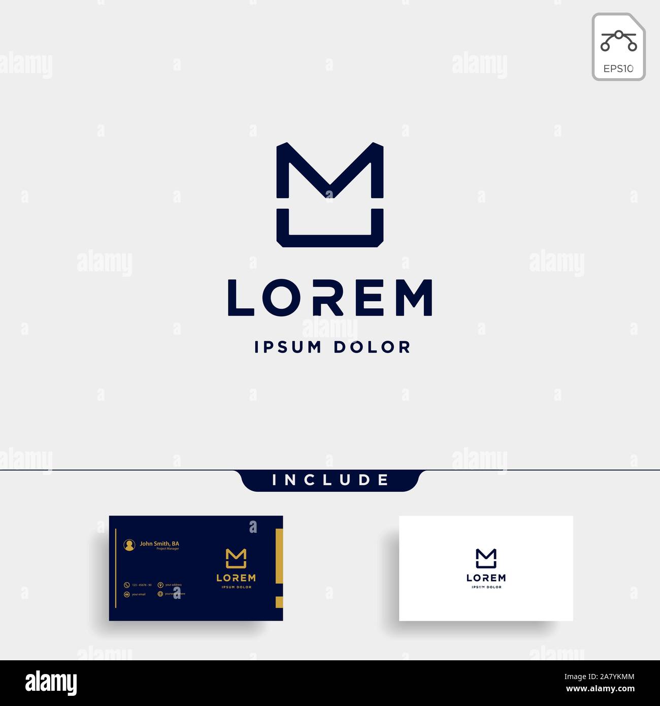 Mu minimal logo design hi-res stock photography and images - Alamy