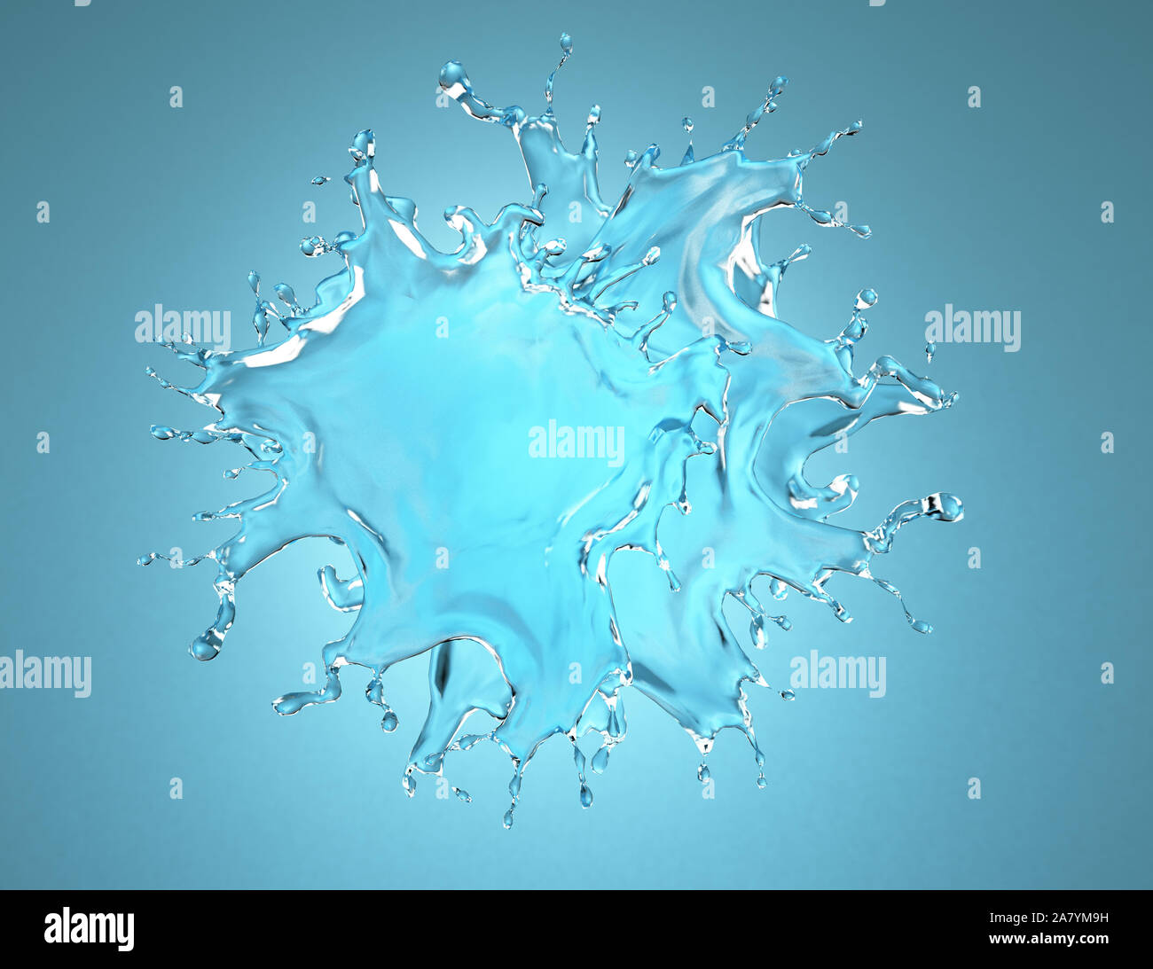 Transparent color splash. 3d rendering 3d illustration Stock Photo - Alamy