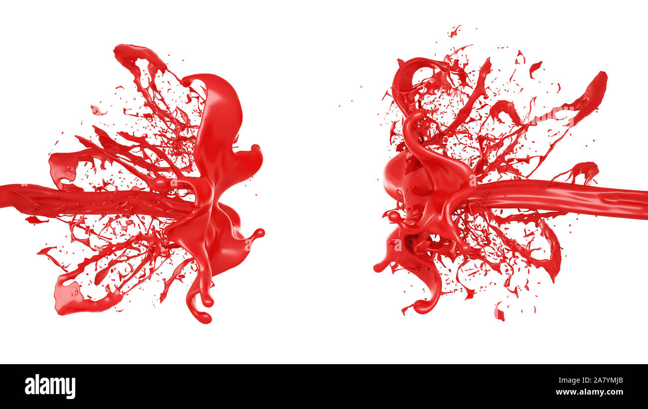 Paint splash. 3d rendering 3d illustration Stock Photo - Alamy