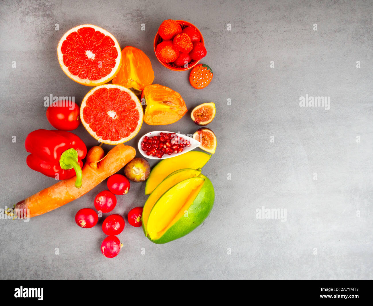 Fruits and vegetables containing lycopene. Healthy vegan food ...