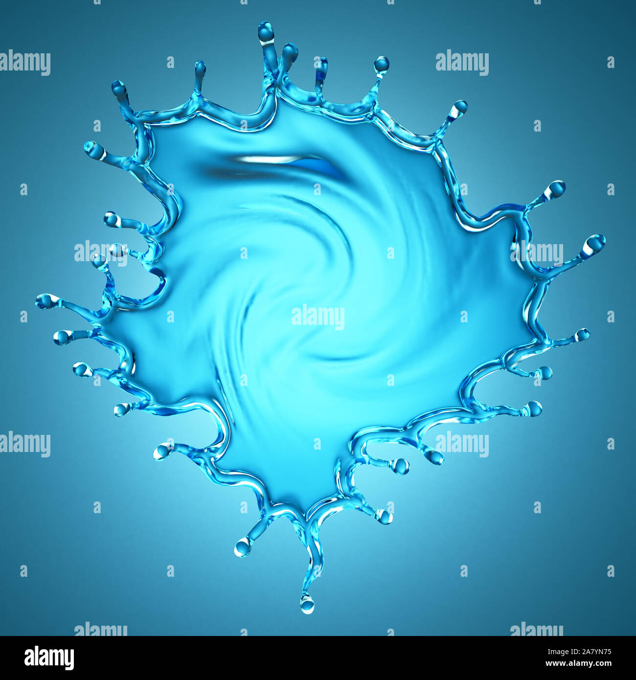 Transparent color splash. 3d rendering 3d illustration Stock Photo - Alamy