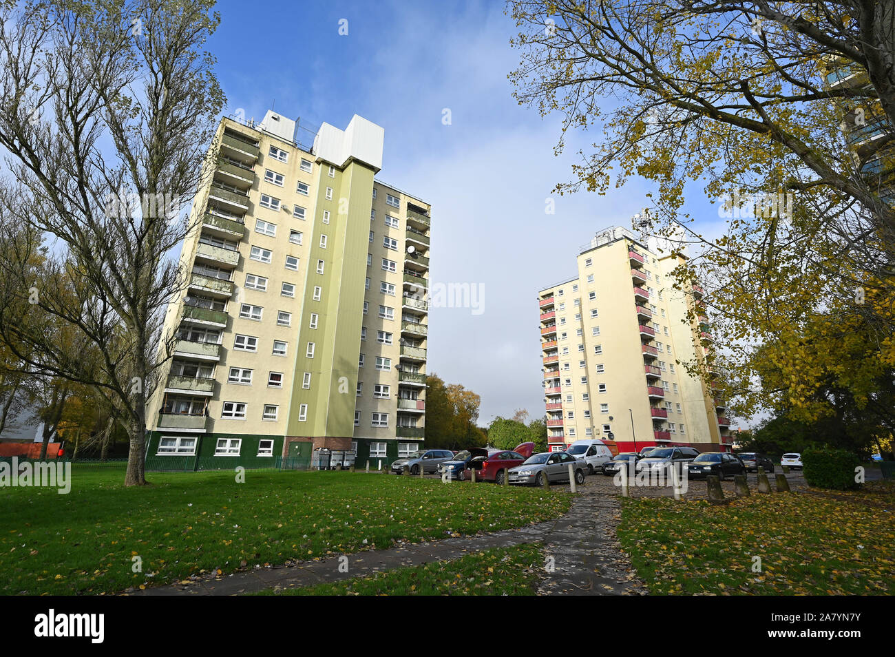 High rise flats by Jardine Crescent on Tile Hill in Coventry on ...