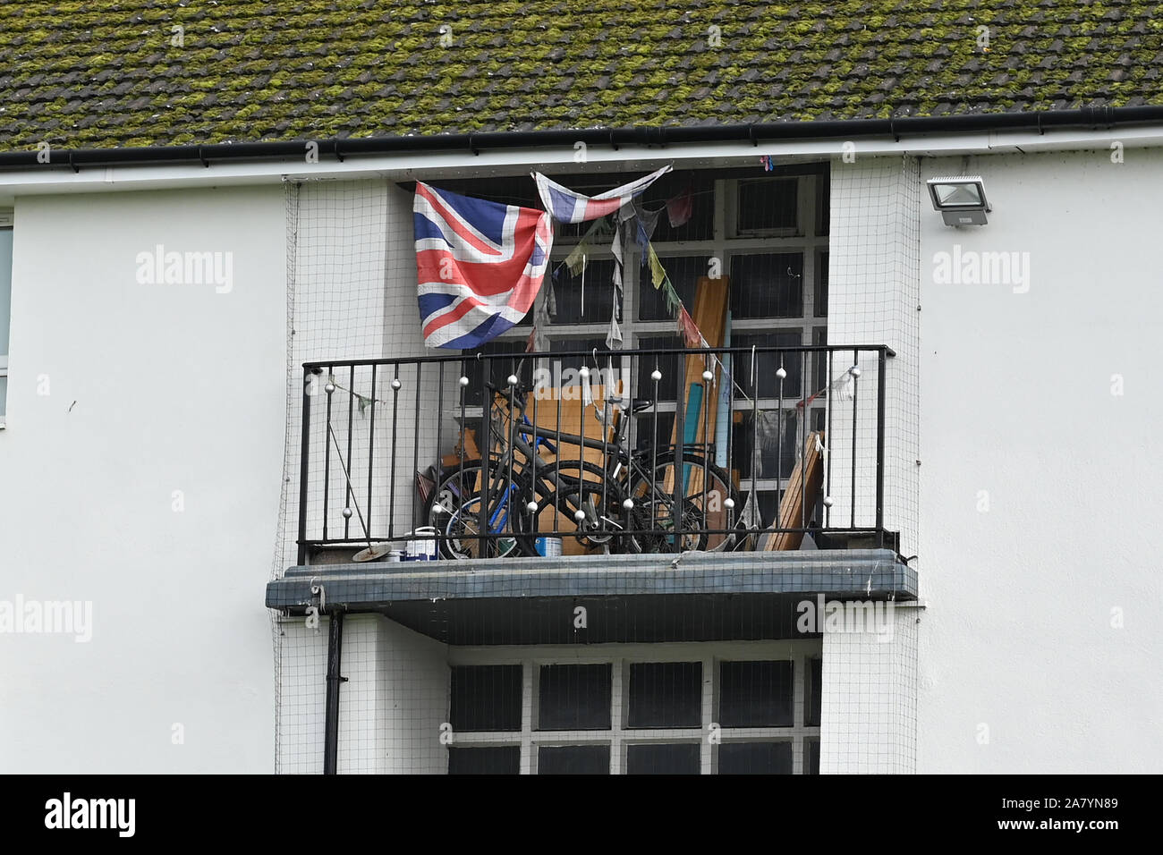 Poor area with british flag hi-res stock photography and images - Alamy
