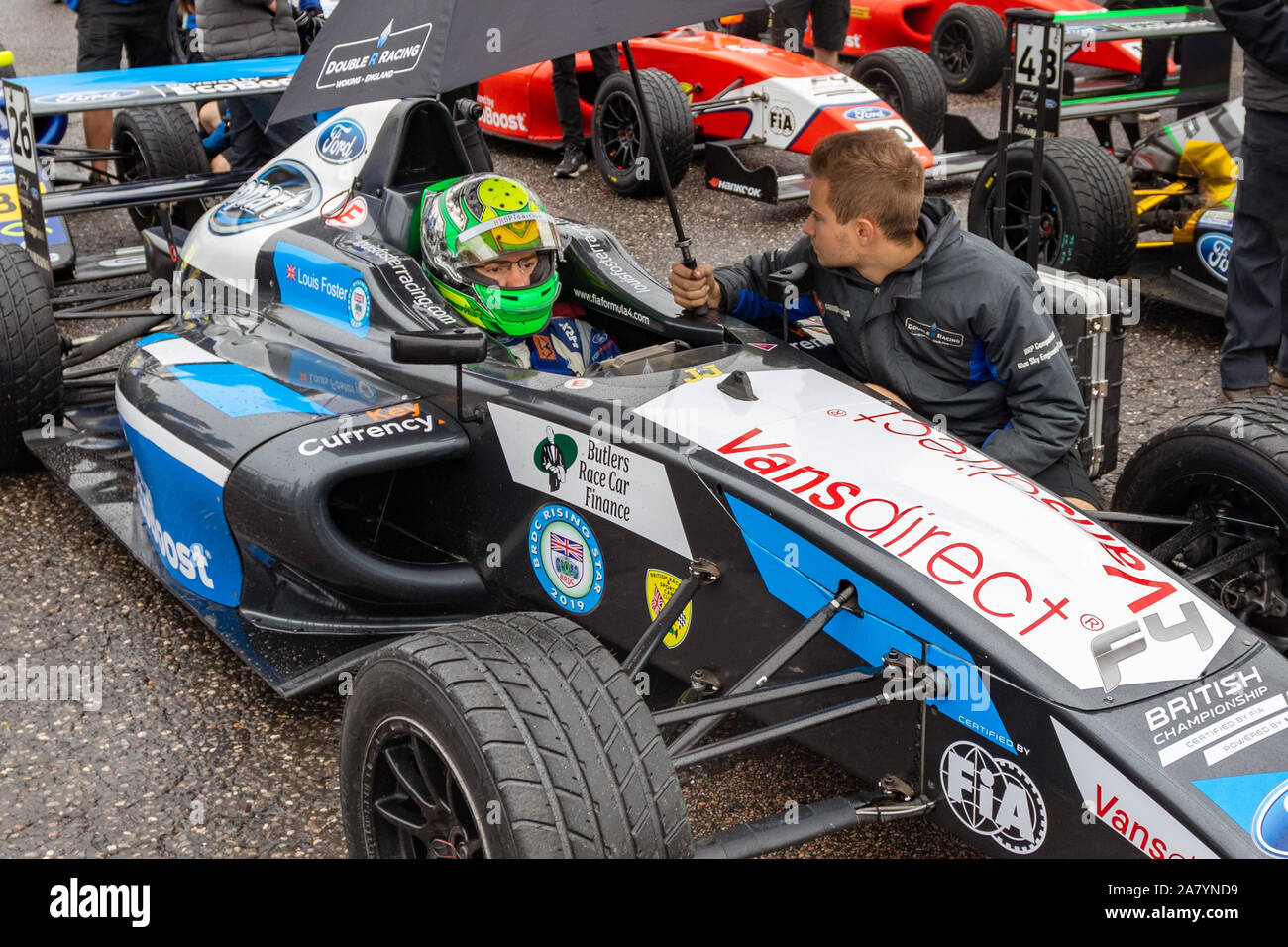 Louis Foster waits in his car before the first race of the day. British ...