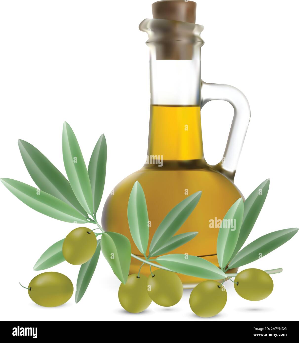 Olives oil bottle ingredient green Stock Vector Images - Alamy