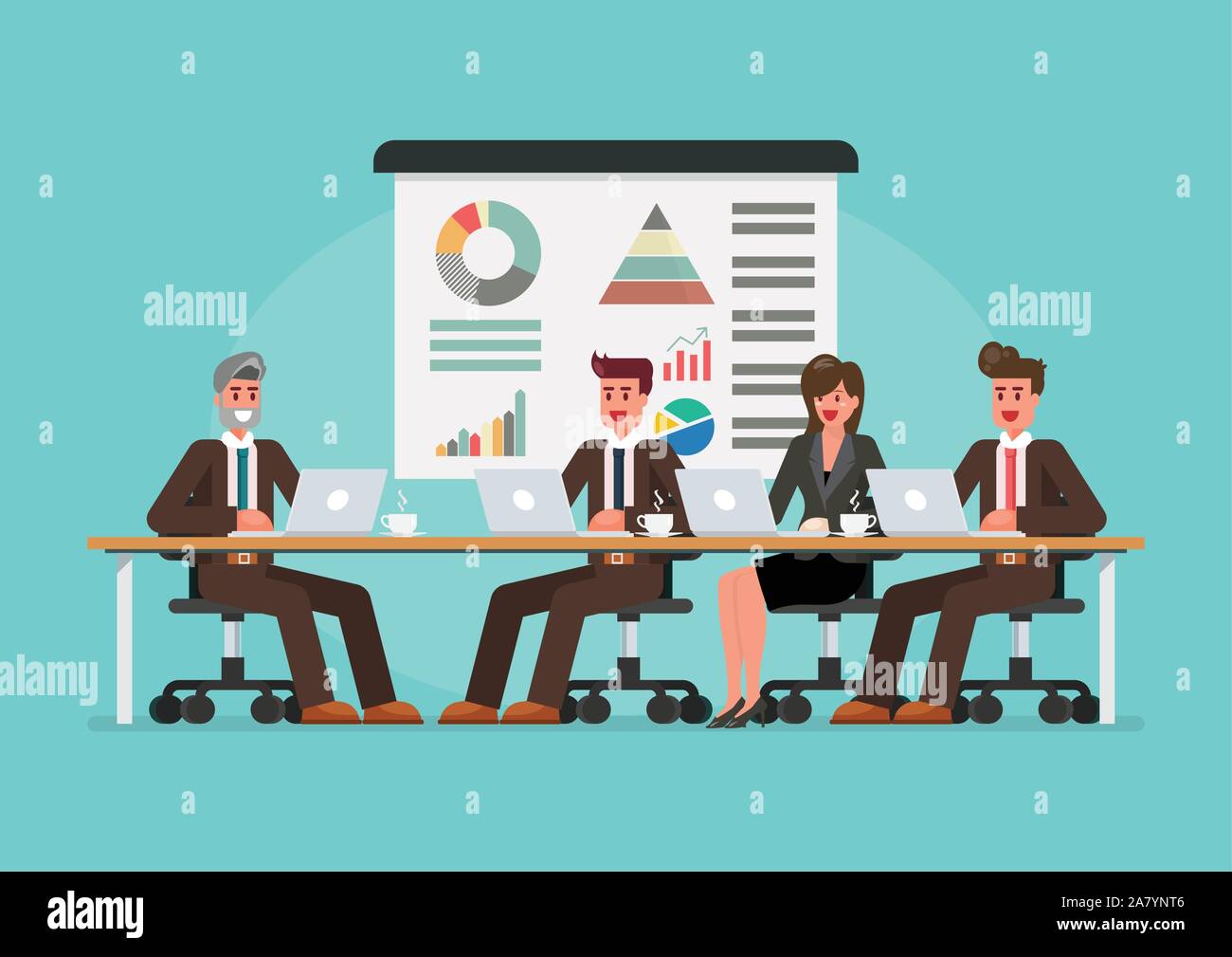 Business people meeting corporate Stock Vector Images - Alamy