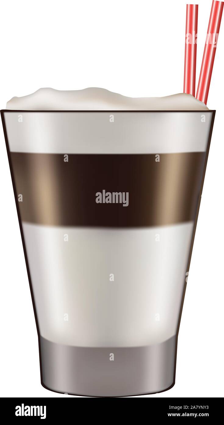 Ice latte cappuccino Stock Vector Images - Alamy