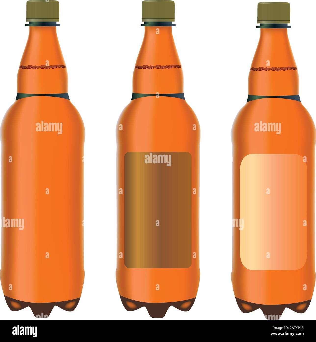 Three brown bottles Stock Vector Images - Alamy