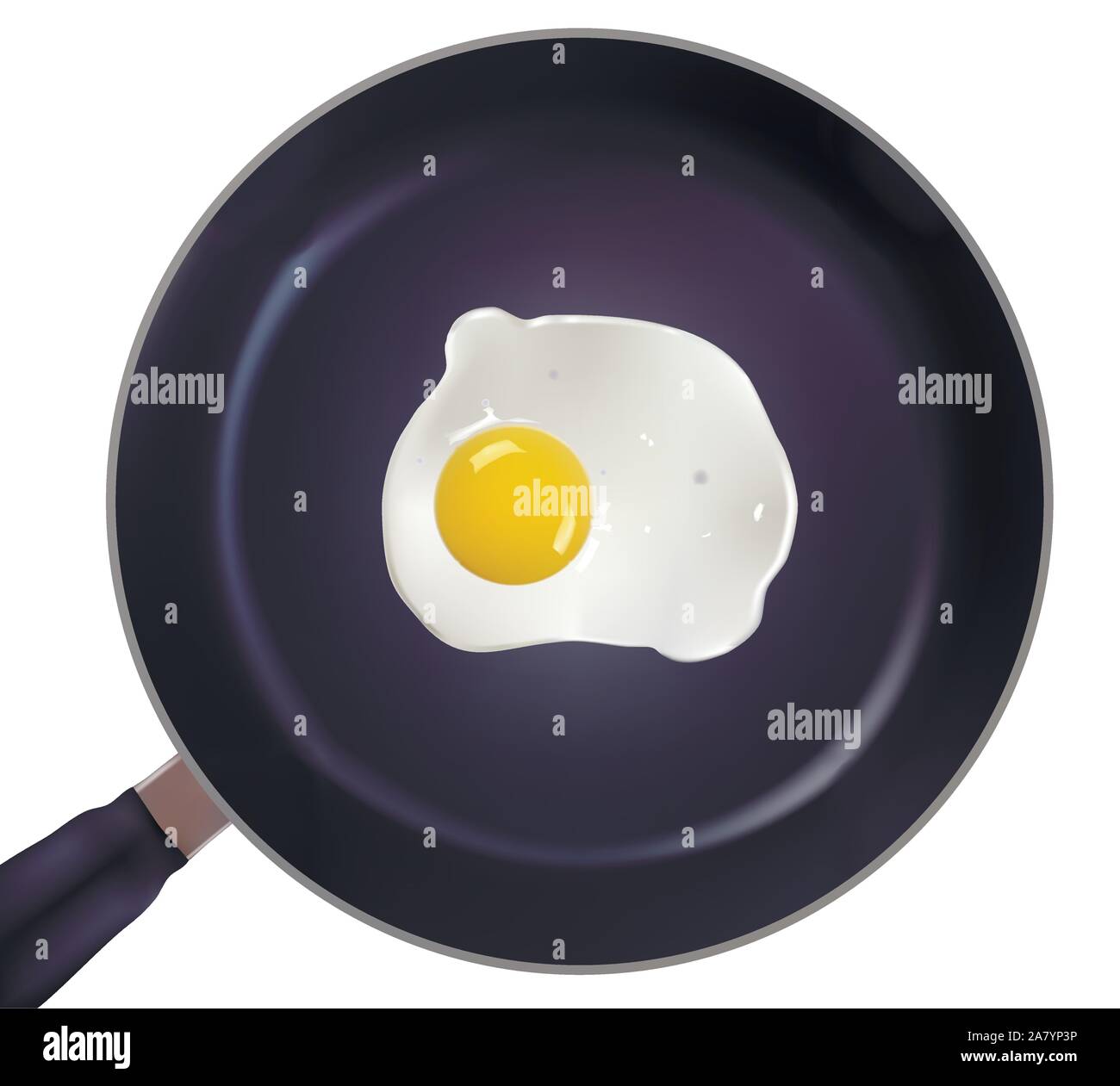 Hot frying egg in Stock Vector Images - Alamy