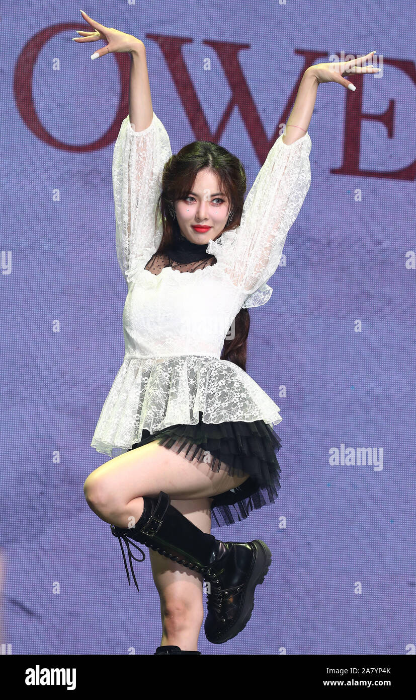 05th Nov, 2019. S. Korean singer Hyun Ah South Korean singer Hyun Ah ...