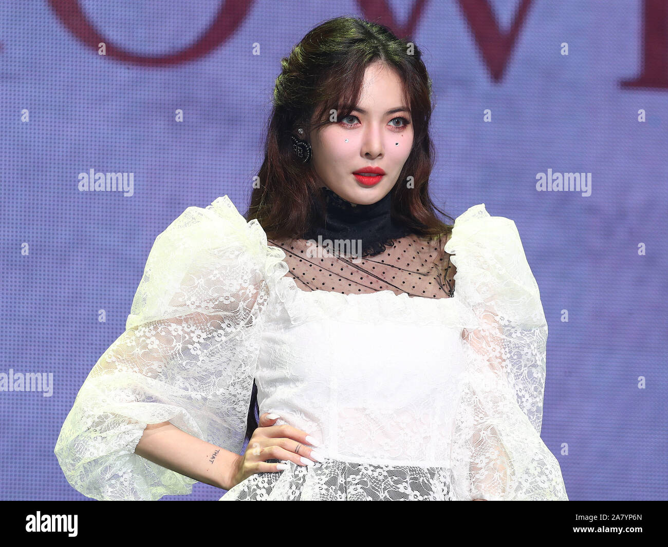 05th Nov, 2019. S. Korean singer Hyun Ah South Korean singer Hyun Ah ...