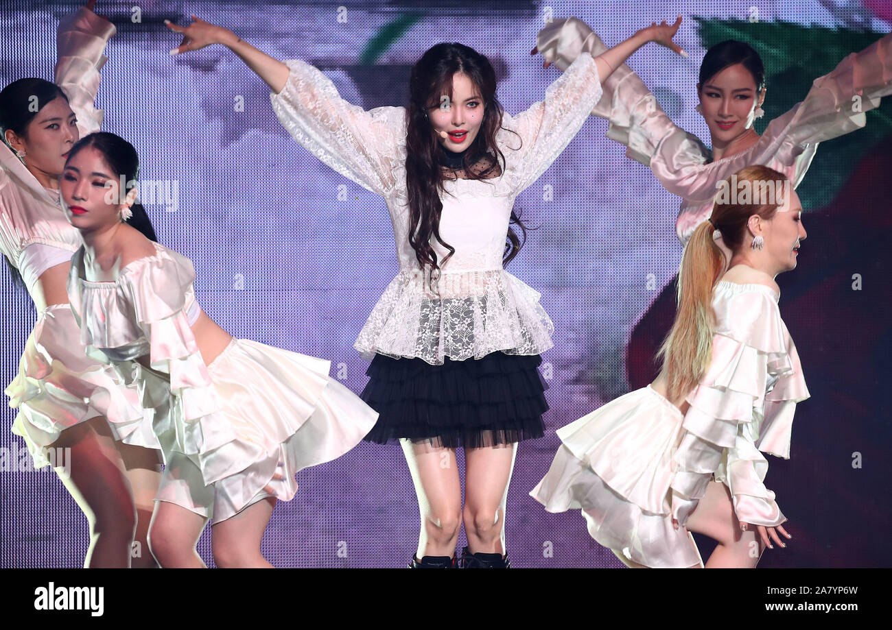 05th Nov, 2019. S. Korean singer Hyun Ah South Korean singer Hyun Ah ...
