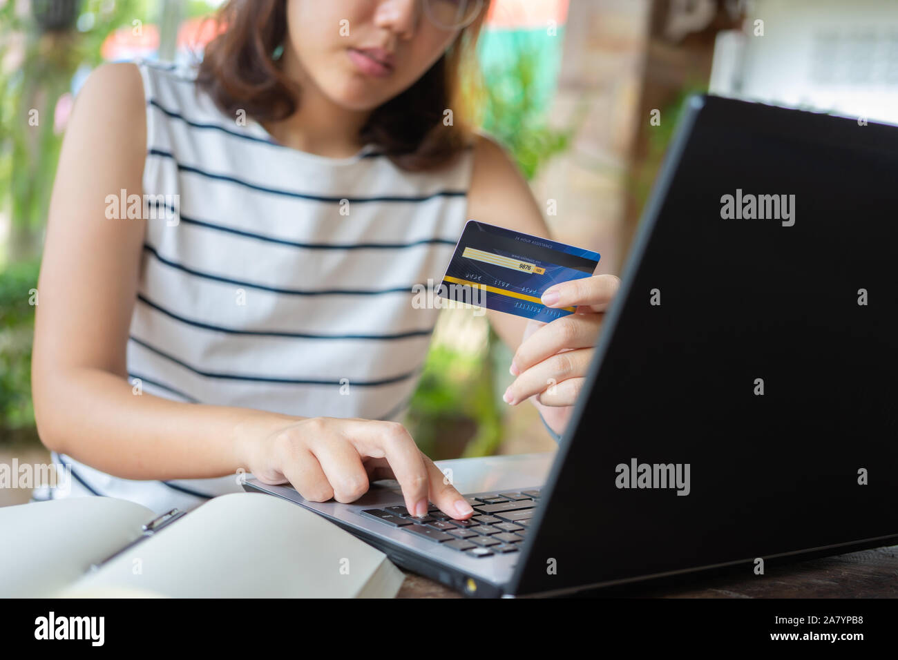 Online shopping with smartphone and shopping bags delivery service ...