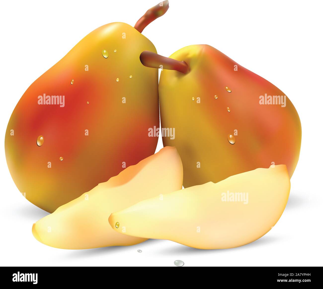 Two pears vector vectors hi-res stock photography and images - Alamy