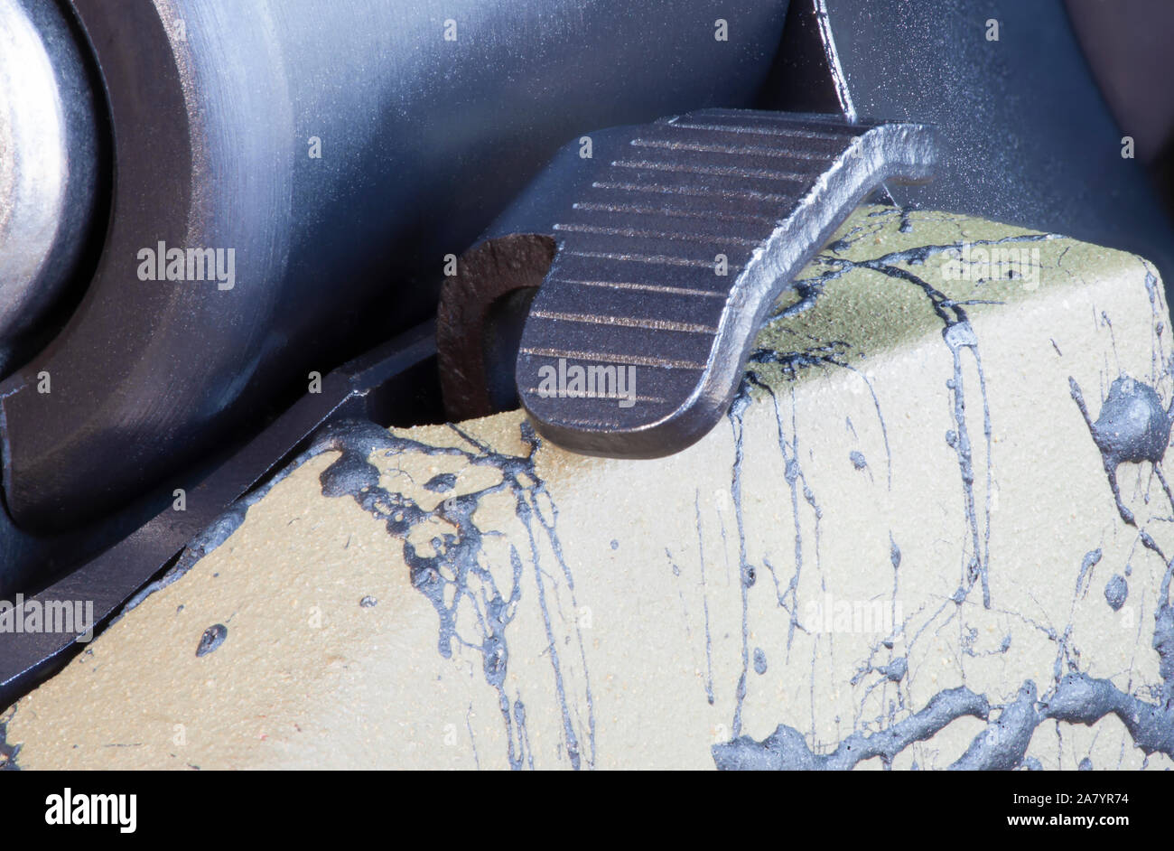 Three position safety up close on a bolt action rifle Stock Photo - Alamy