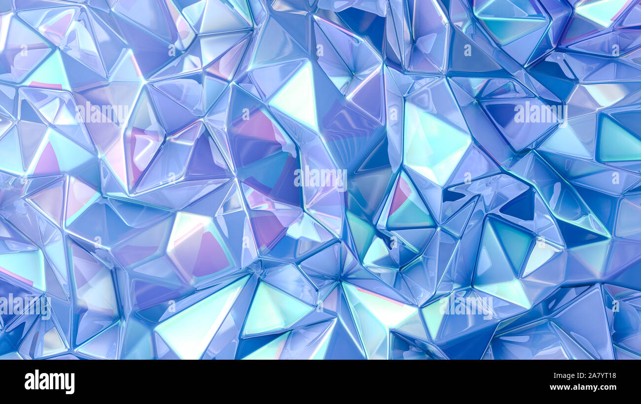 Blue crystal background.3d rendering 3d illustration Stock Photo - Alamy