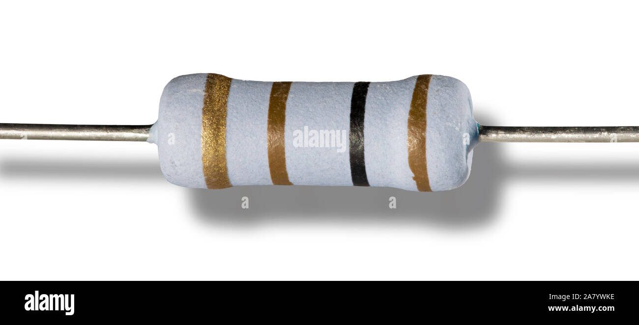One hundred ohm resistor on white with a shadow behind Stock Photo - Alamy