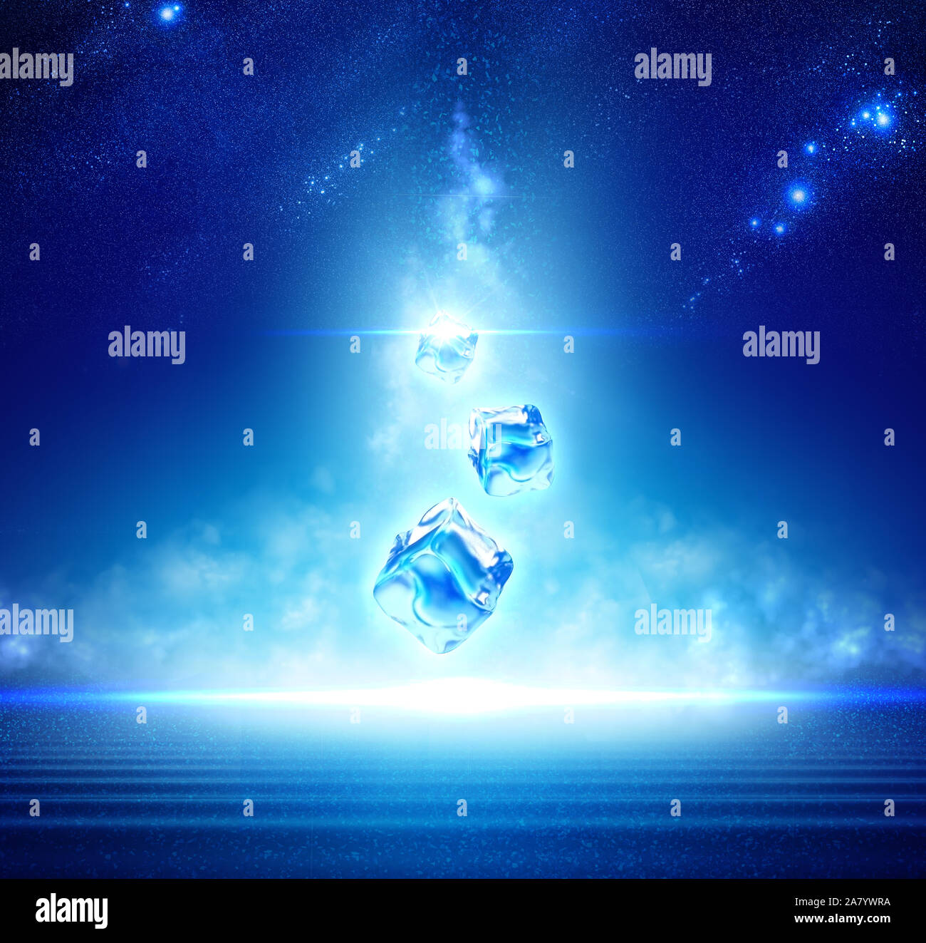 Stylish frosty cold background ice.3d rendering 3d illustration Stock ...