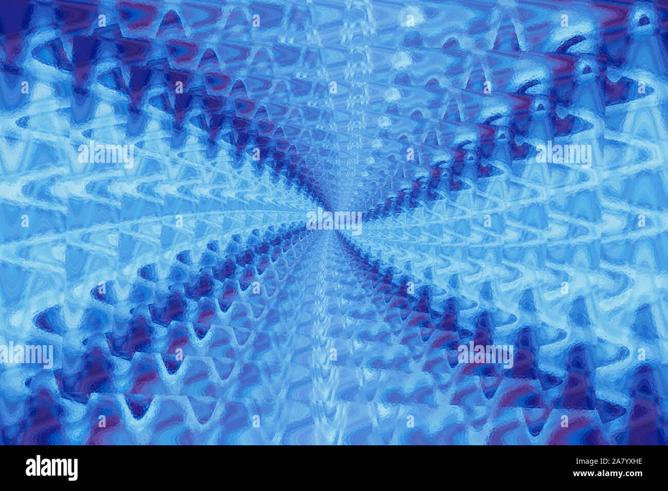 Blue abstract tunnel background with glass texture, design pattern ...