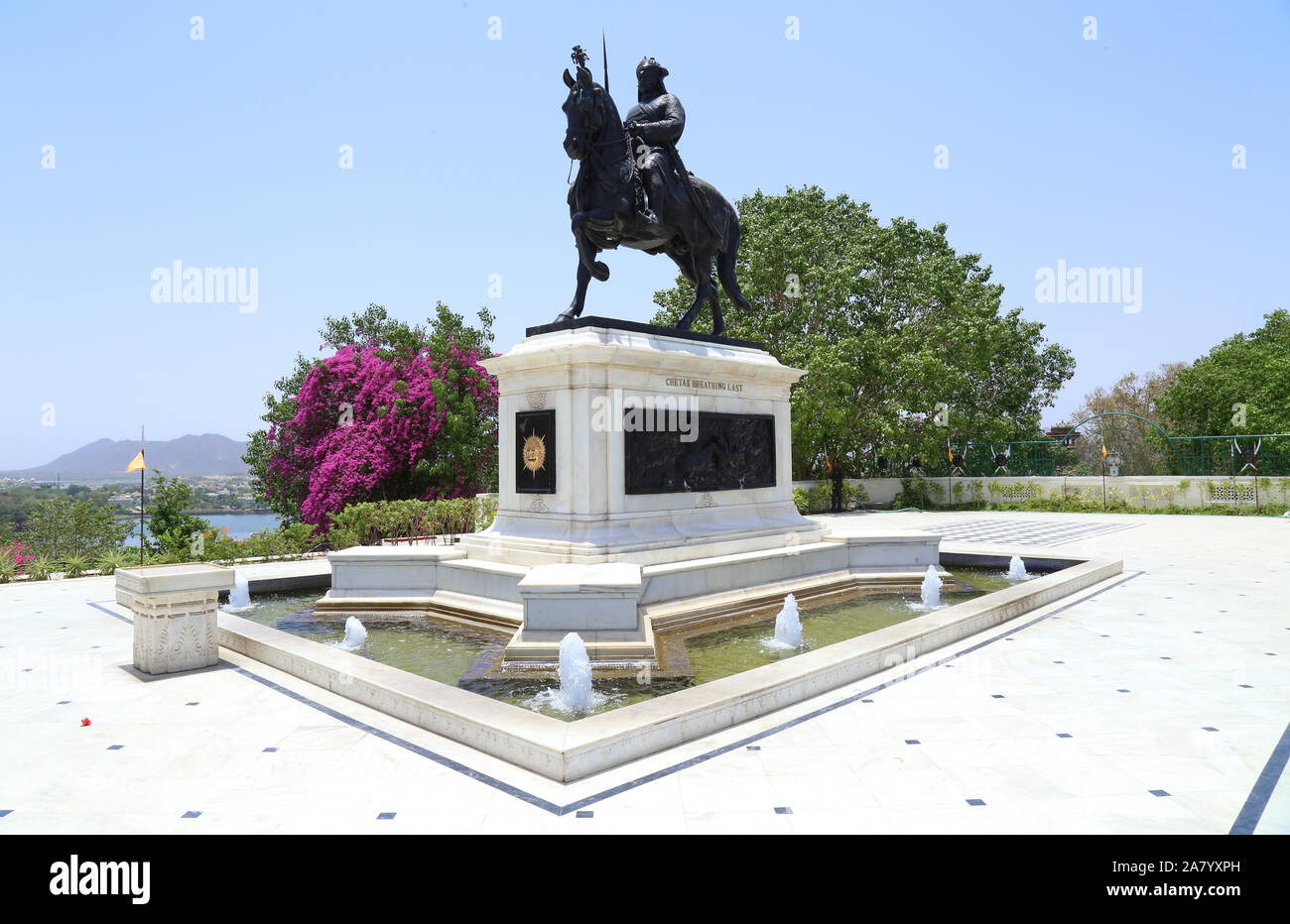 Statue of the great warrior Maharana Pratap of Mewar and Chetak Horse ...