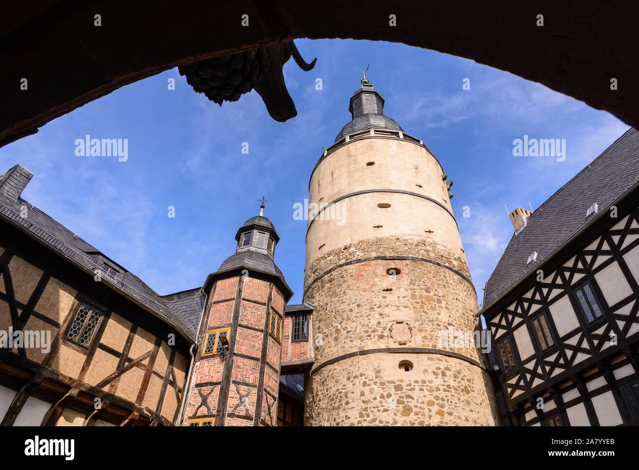 Burg Falkenstein, Harz, Sachsen-Anhalt, Deutschland, Europa Stock Photo ...