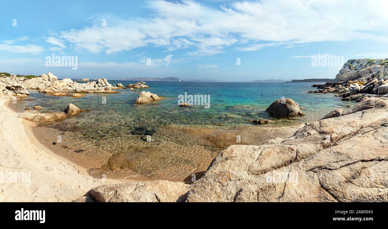 Romantic cove with transparent emerald water at Valle Dell'Erica, Santa ...