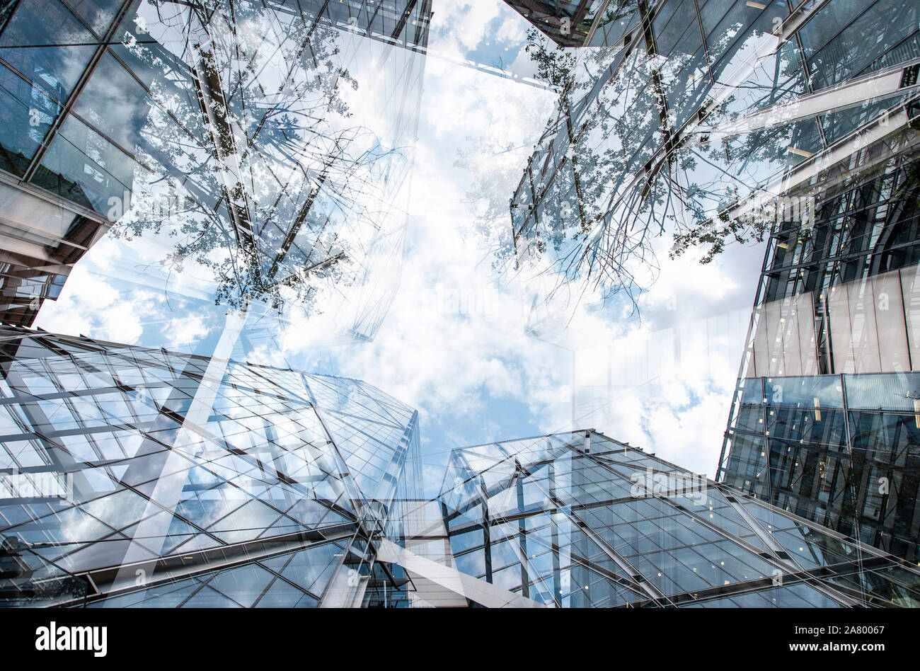 Architecture with double exposure hi-res stock photography and images ...