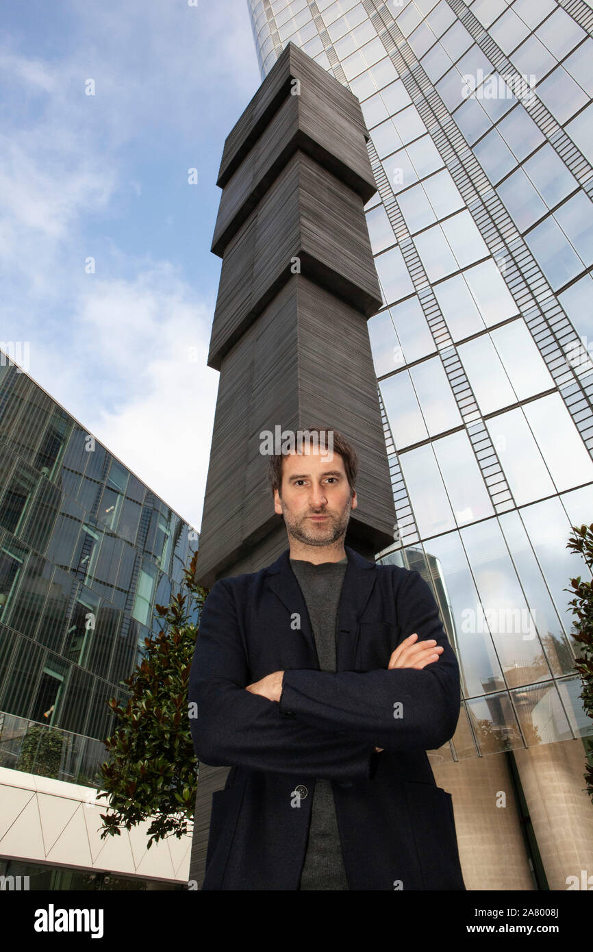 Artist Idris Khan unveiled his new public sculpture '65,000 Photographs ...