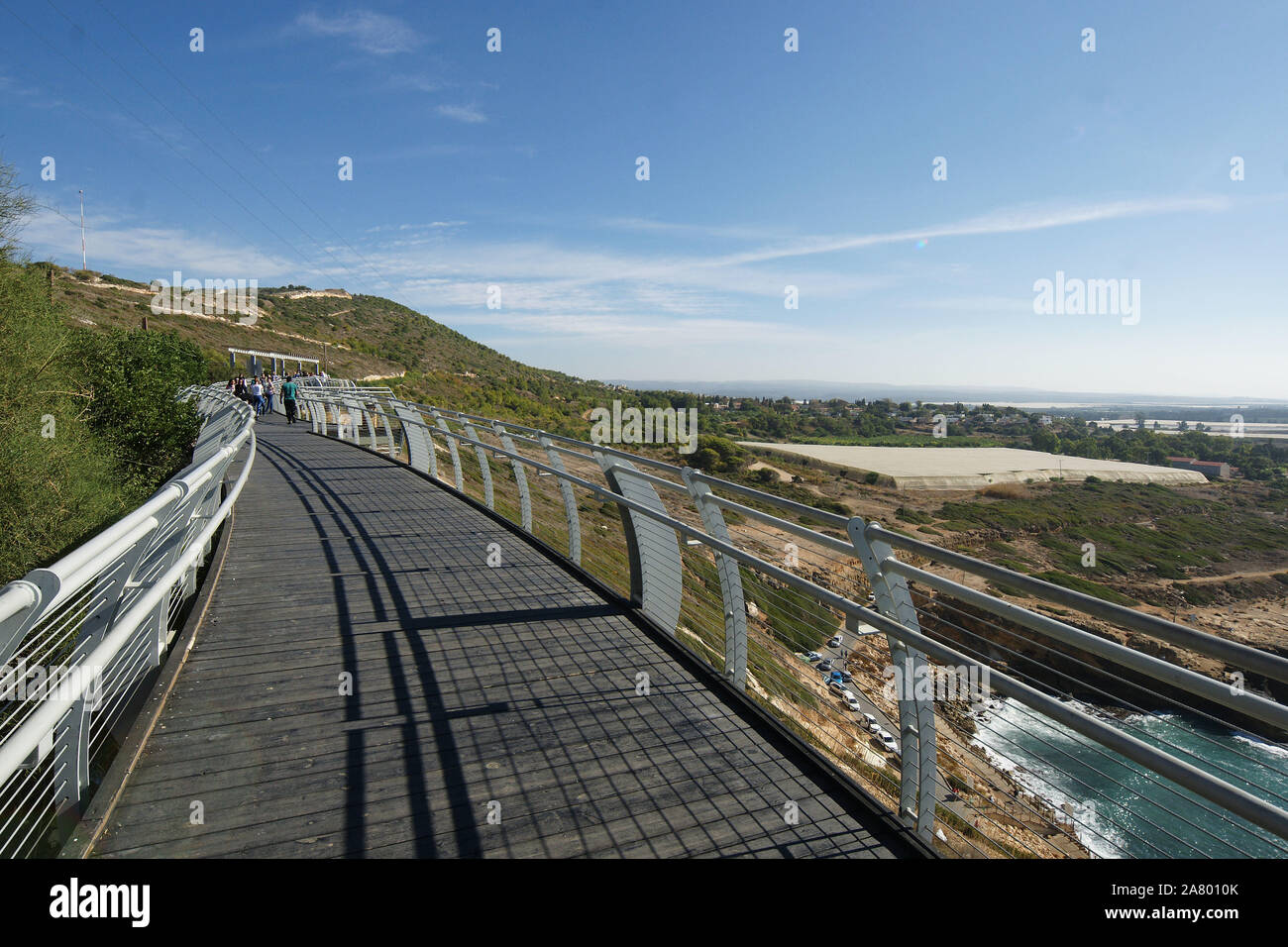 Israel, Rosh Hanikra, head of the grottos is a geologic formation ...