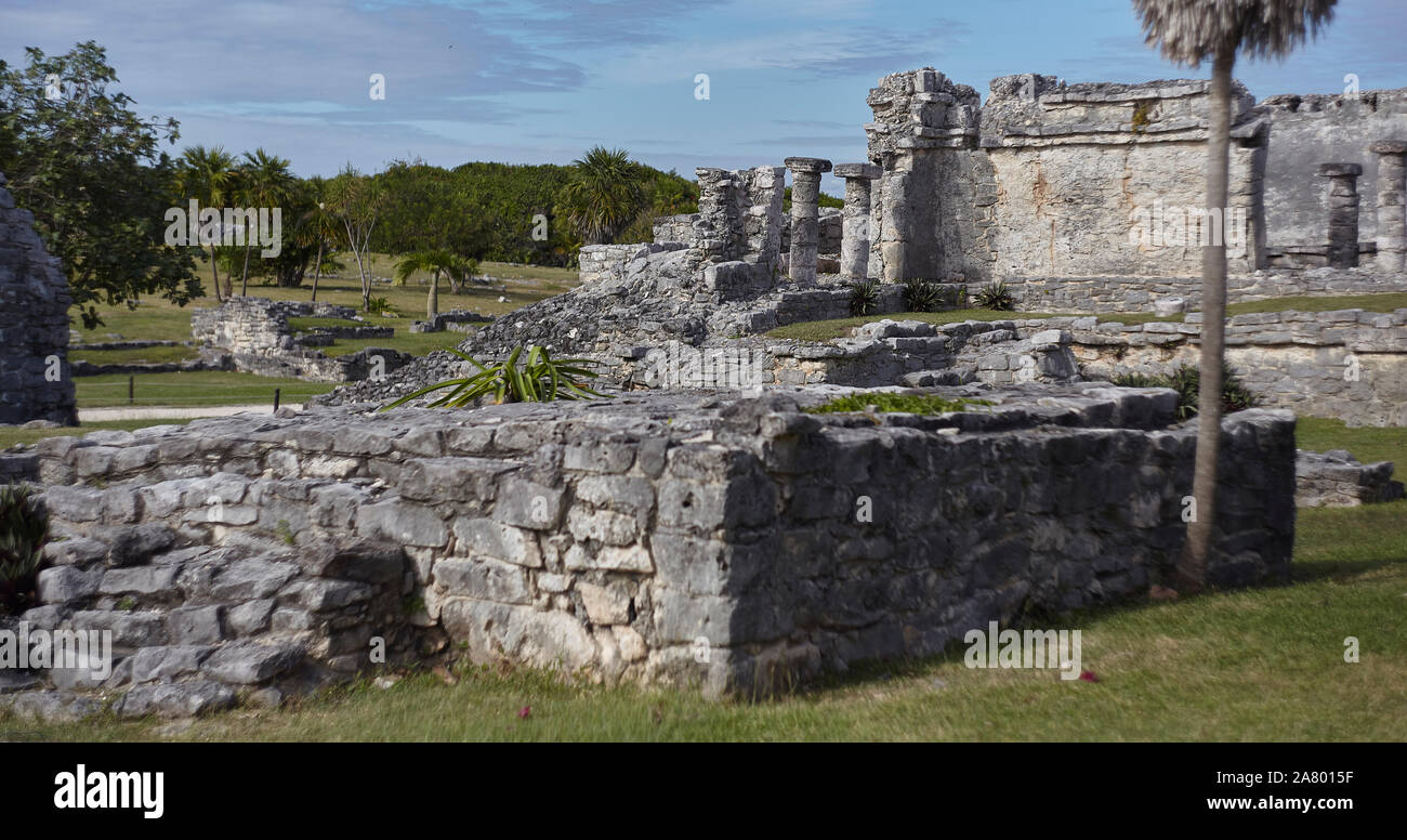 The Mayan ruins in the Tulum complex #2 Stock Photo - Alamy
